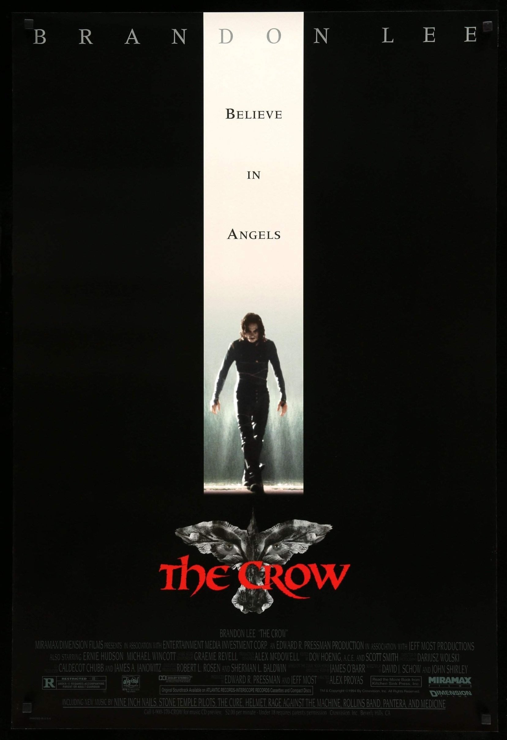 The Crow (1994) Original One-Sheet Movie Poster - 27" x 40" - Original ...