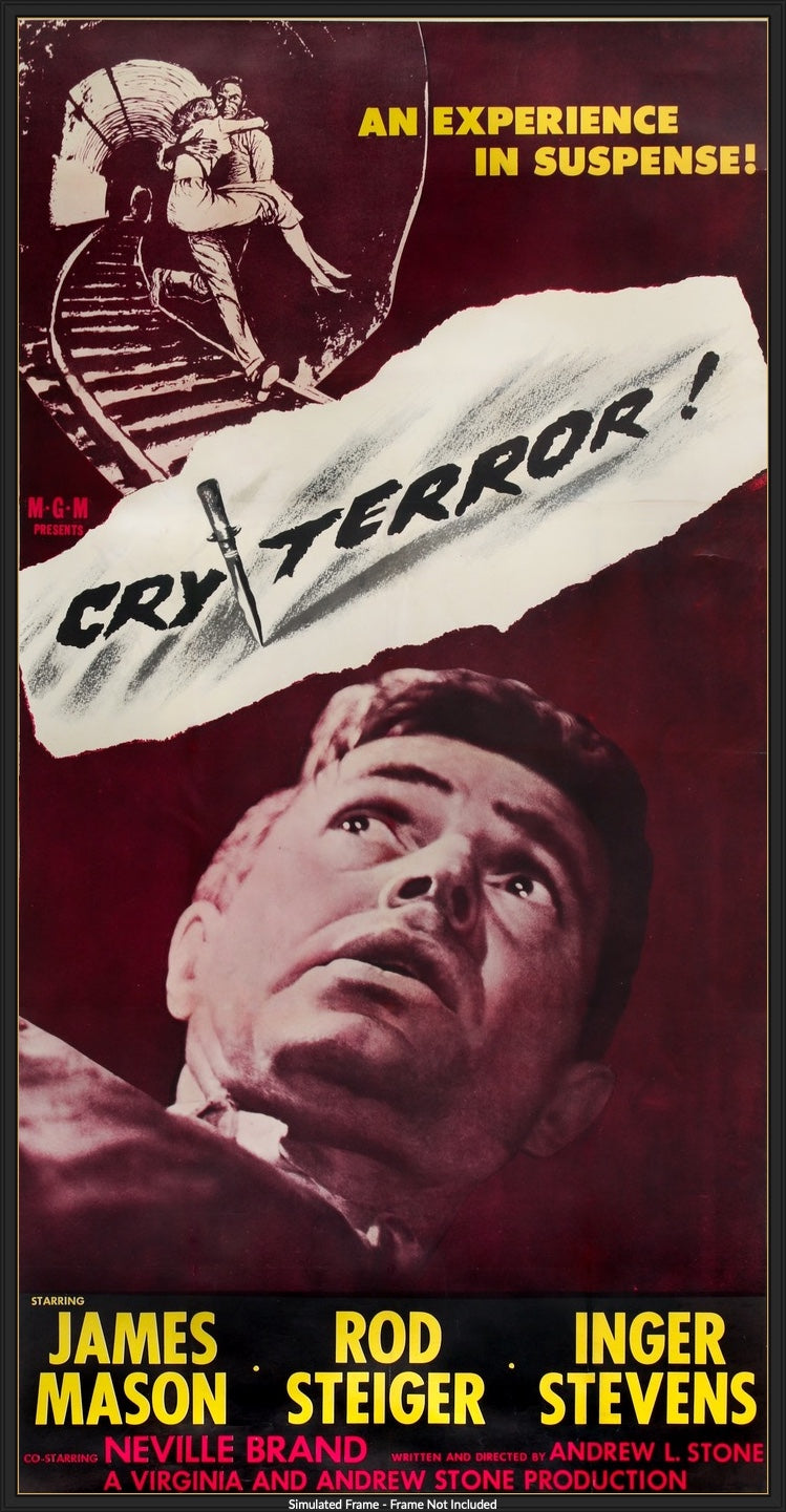Cry Terror! (1958) Original Three-Sheet Movie Poster - Original Film ...