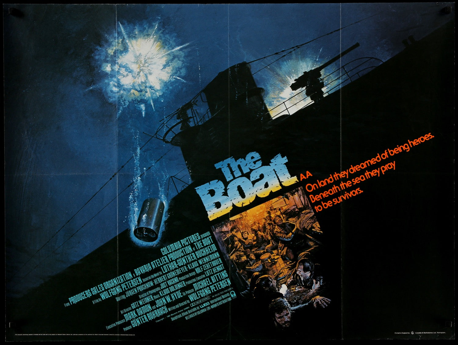 Das Boot (1981) Original British Quad Movie Poster - Original Film Art ...