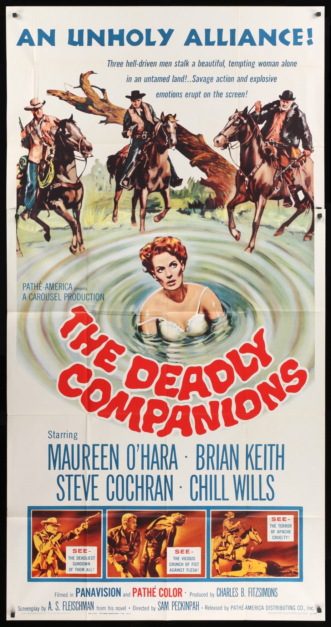Deadly Companions (1961) Original Three-Sheet Movie Poster - Original ...