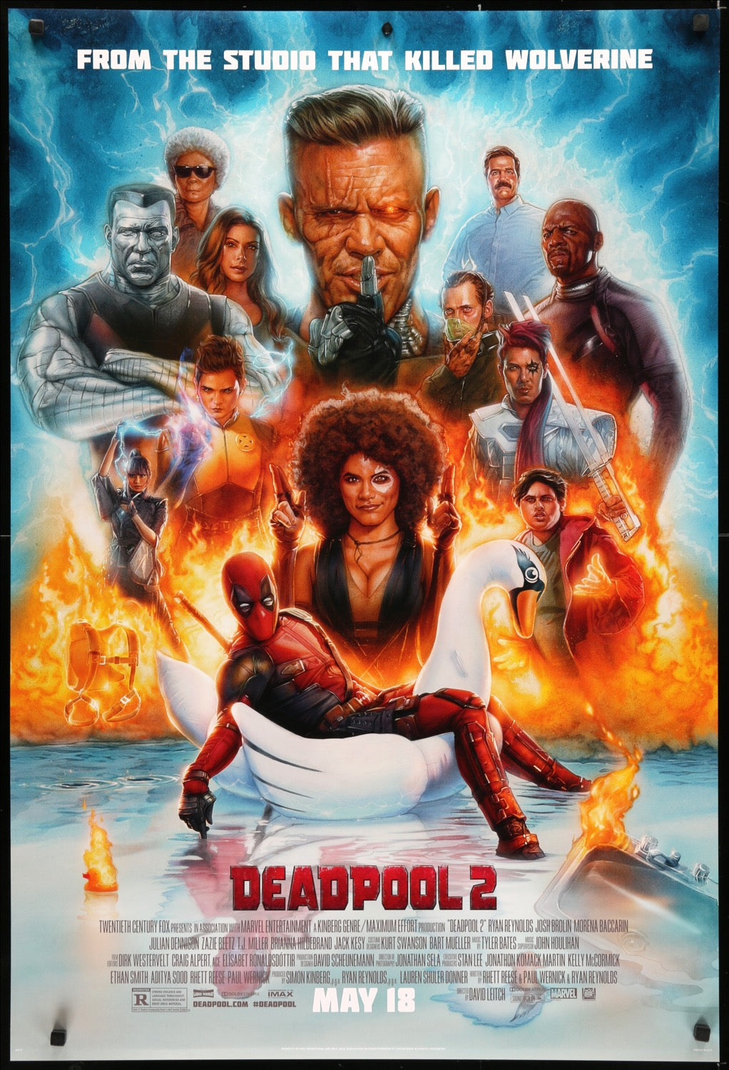 Deadpool 2 (2018) Original Style E Advance One-Sheet Movie Poster ...