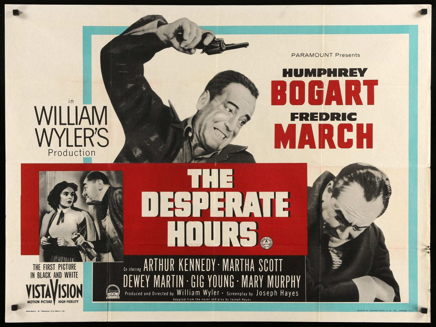 The Desperate Hours (1955) Original British Quad Movie Poster ...
