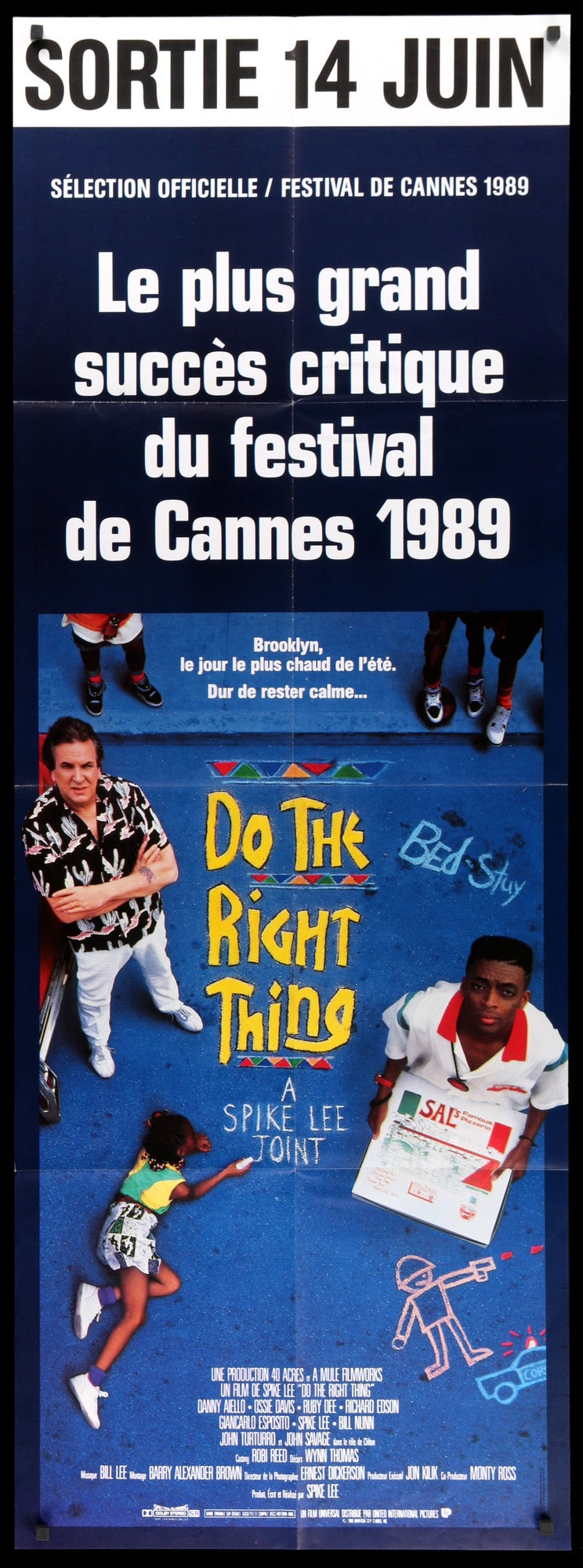 Do the Right Thing (1989) Original French Door Panel Movie Poster - Original Film Art - Vintage ...