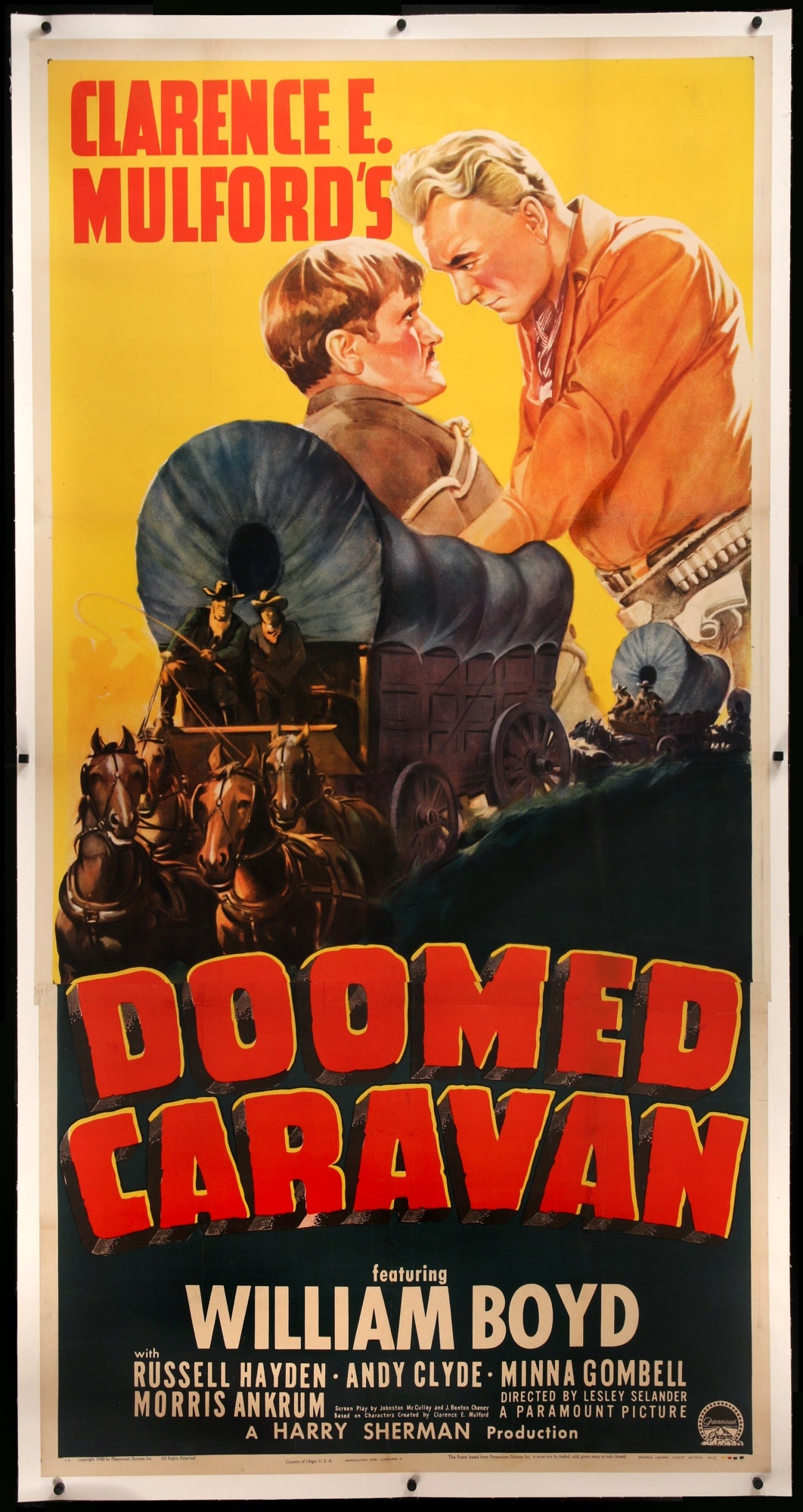 Doomed Caravan (1941) Original Three Sheet Movie Poster - Original Film ...