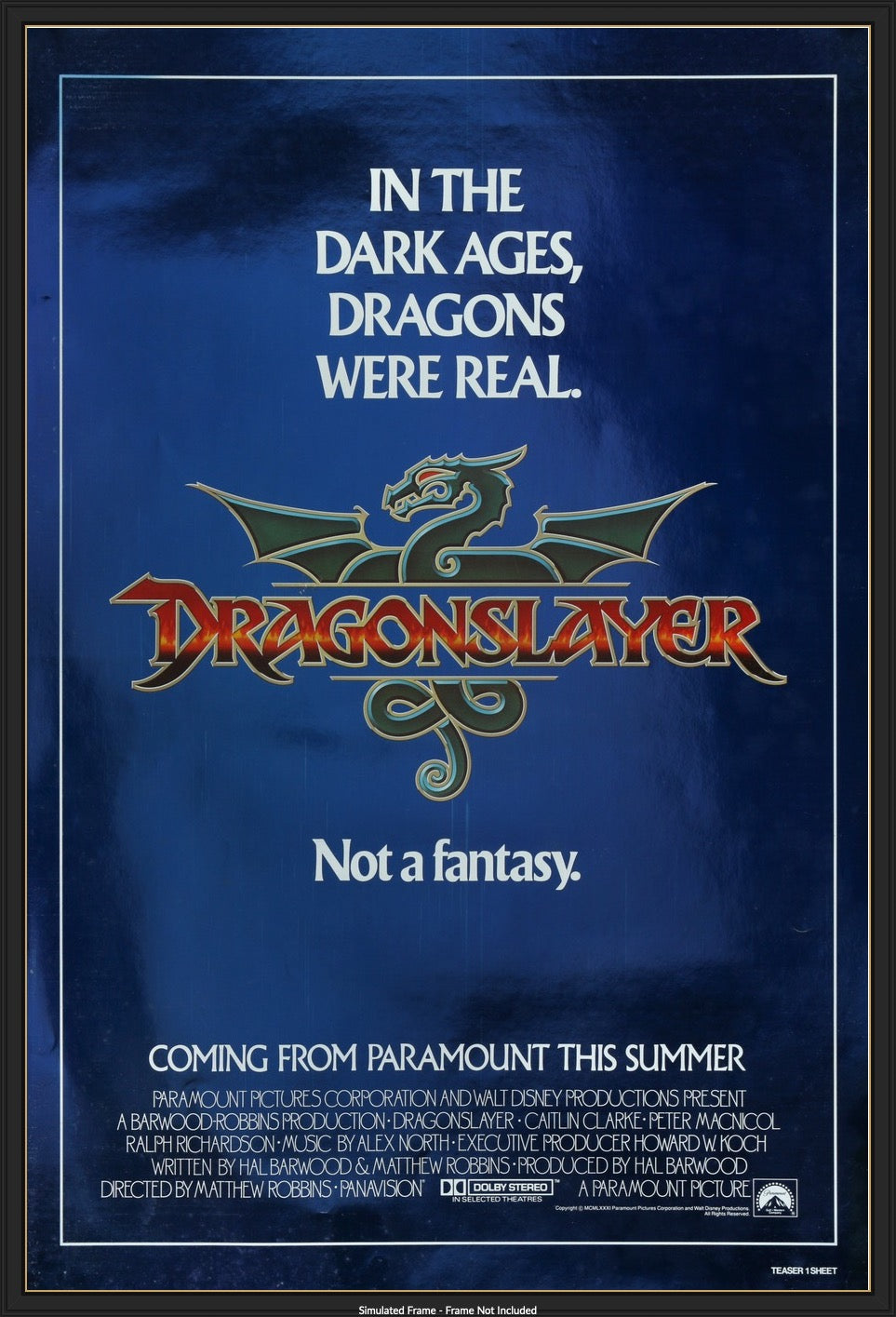 Dragonslayer (1981) Original One-Sheet Movie Poster - Original Film Art - Vintage Movie Posters