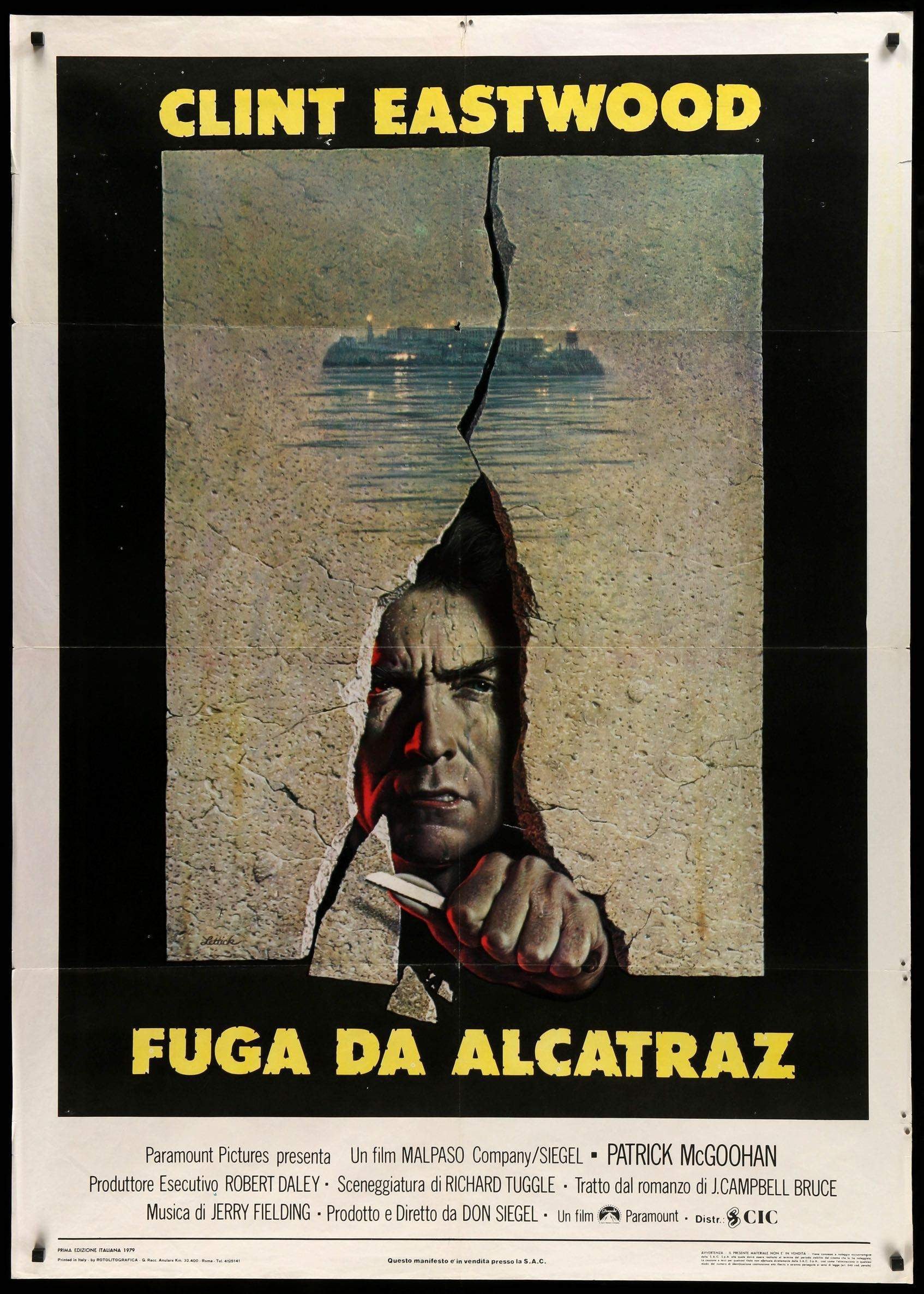Escape from Alcatraz (1979) Original Italian 2 Fogli Movie Poster ...