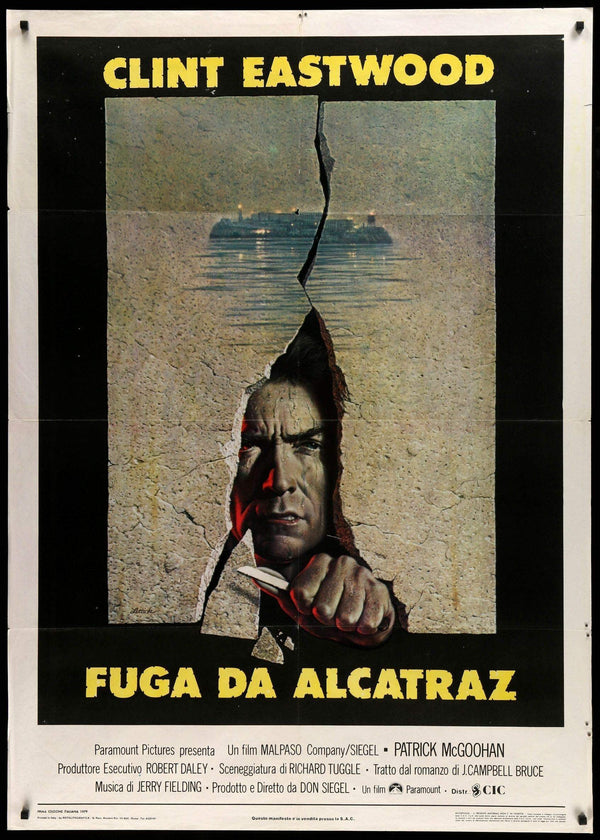 Escape from Alcatraz (1979) Original Italian 2 Fogli Movie Poster ...