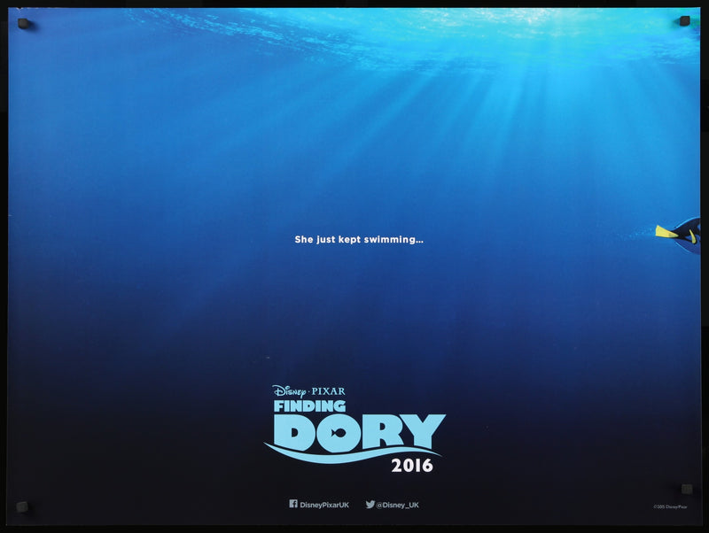 Finding Dory (2016) Original British Quad Teaser Movie Poster ...