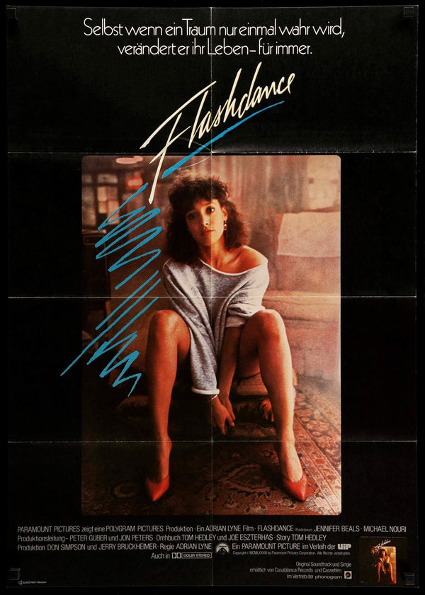Flashdance (1983) Original German Movie Poster - Original Film Art - Vintage Movie Posters