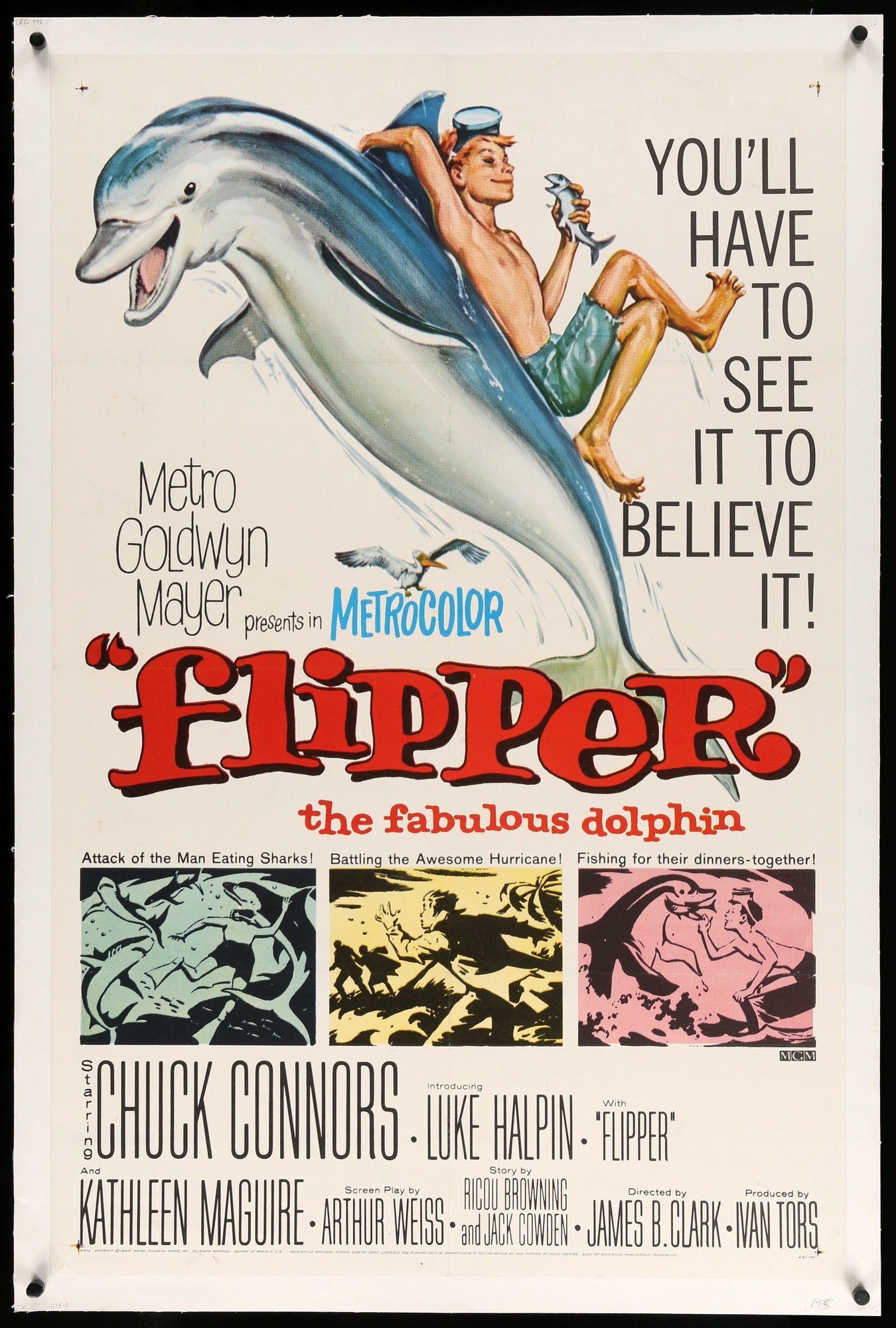 Flipper (1963) Original One-Sheet Movie Poster - Original Film Art ...