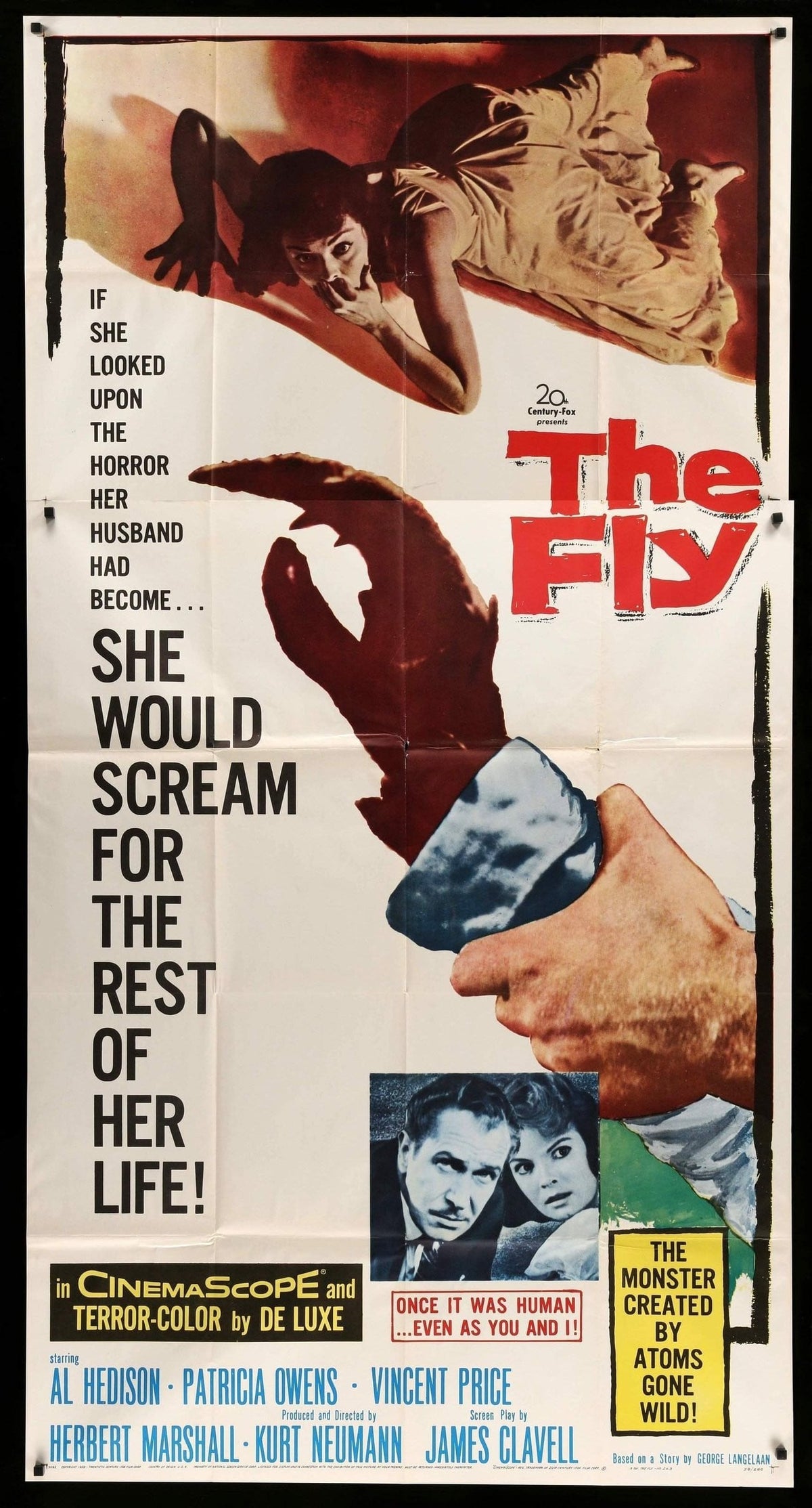 The Fly (1958) Original Three-Sheet Movie Poster - Original Film Art ...