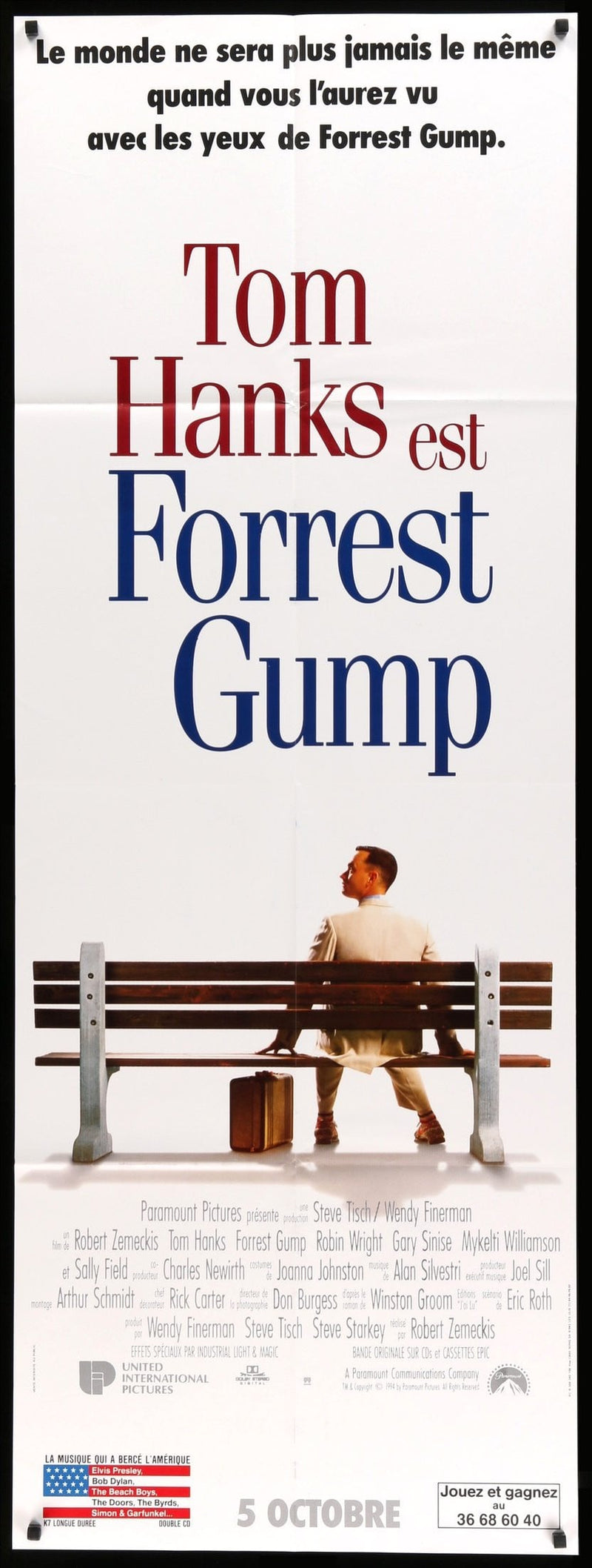 Forrest Gump (1994) Original French Movie Poster - Original Film Art ...