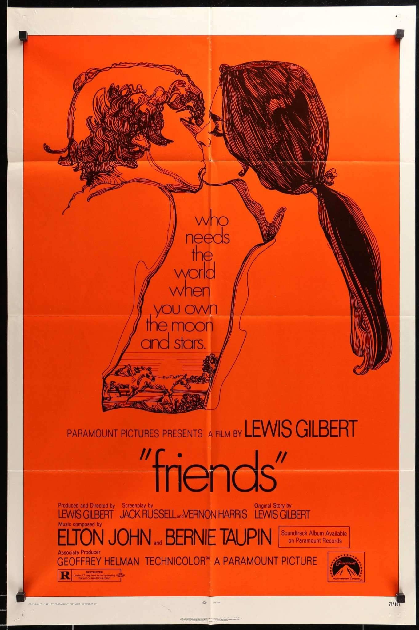 Friends (1971) Original One Sheet Movie Poster - 27" x 41" - Original ...