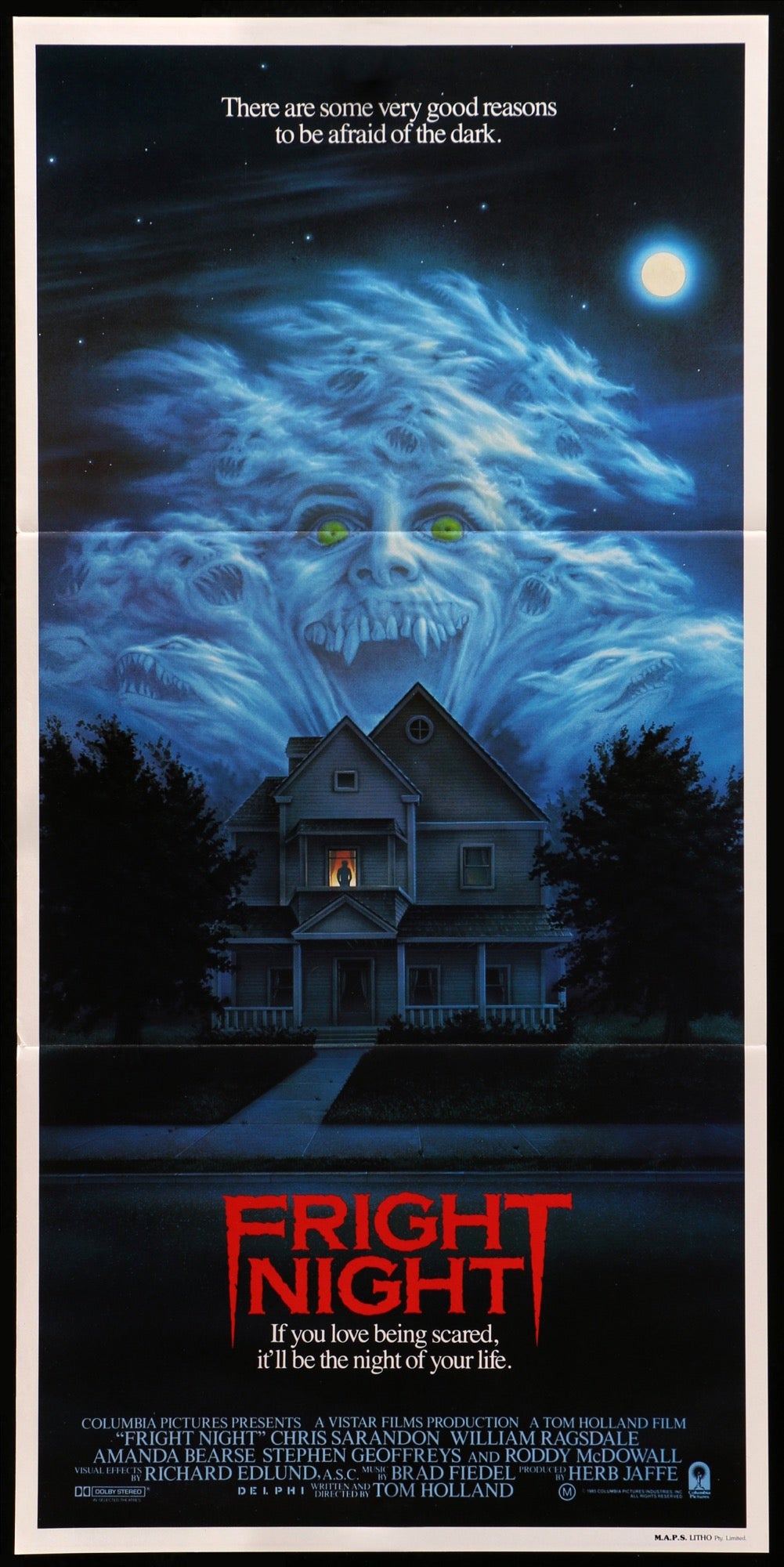 Fright Night (1985) Original Australian Movie Poster - Original Film ...