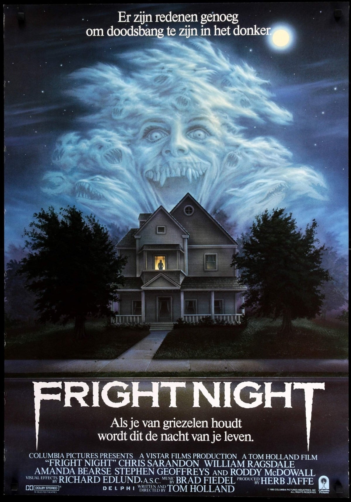 Fright Night (1985) Original Dutch Movie Poster - Original Film Art ...