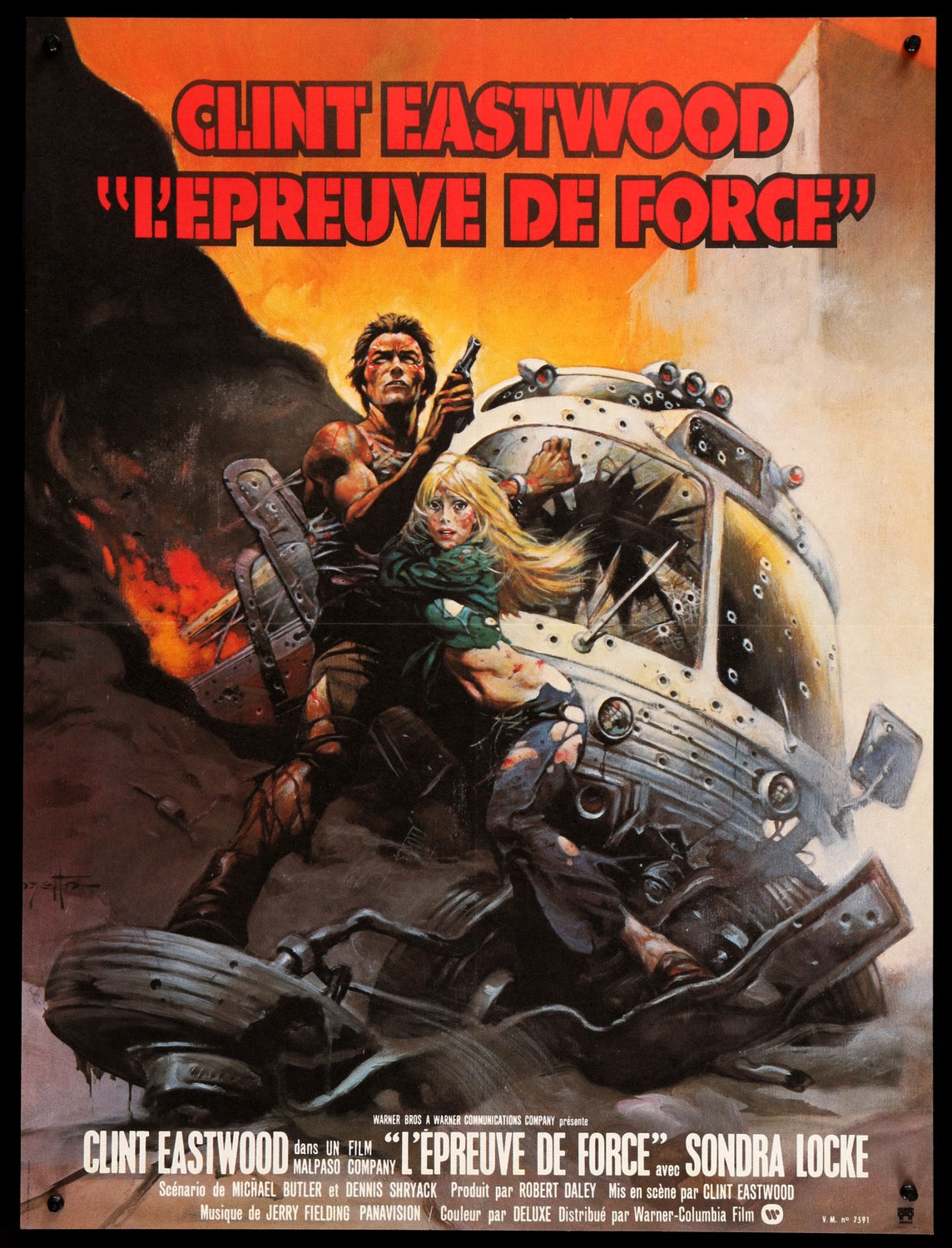 The Gauntlet (1977) Original French Moyenne Movie Poster - Original ...
