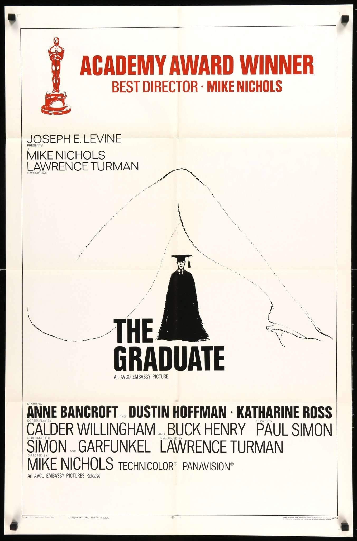 The Graduate (1967) Original One-Sheet Movie Poster - 27" x 41 ...