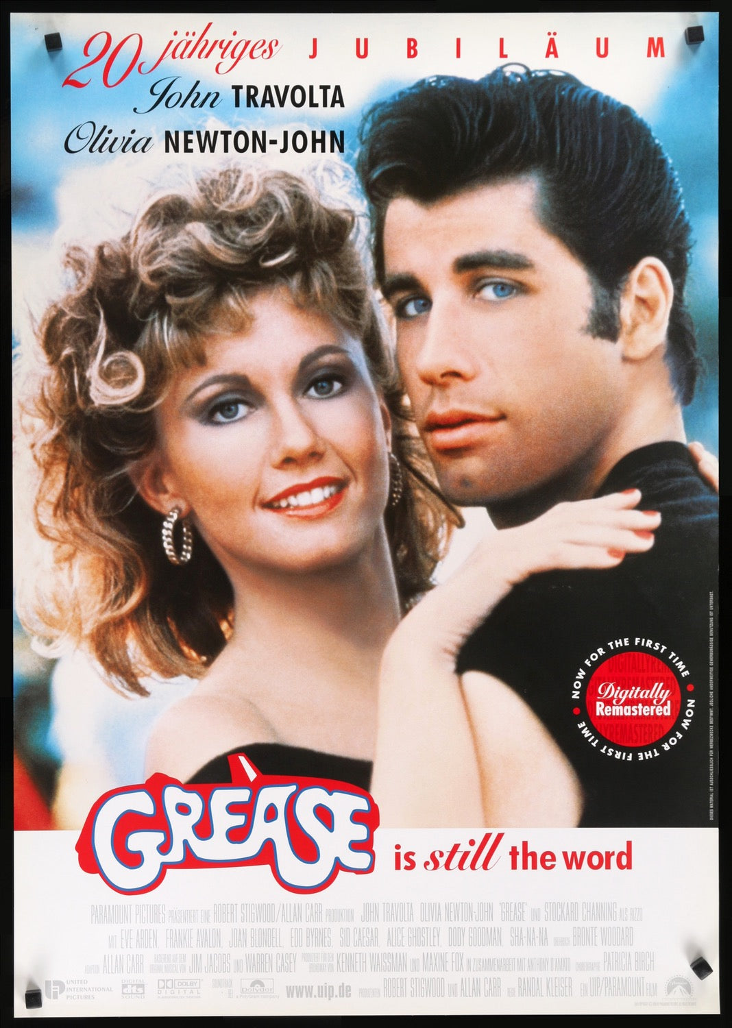 Grease (1978) Original R1998 German A1 Movie Poster - Original Film Art ...