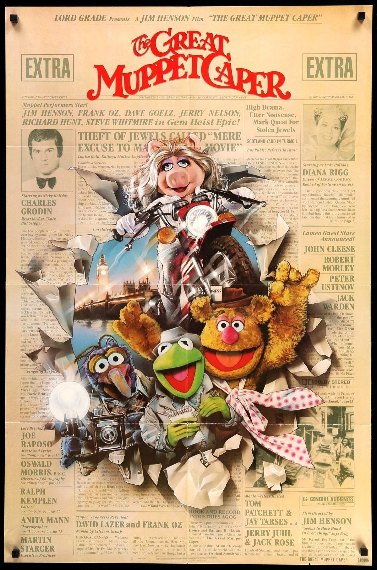 Great Muppet Caper (1981) Original One-Sheet Movie Poster - Original ...