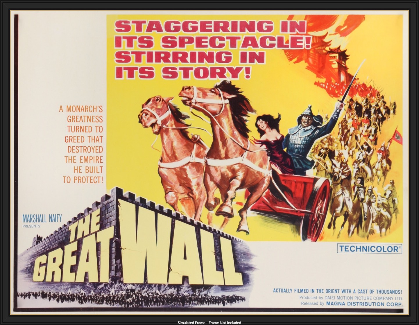 The Great Wall (1962) Original Half-Sheet Movie Poster - Original Film ...