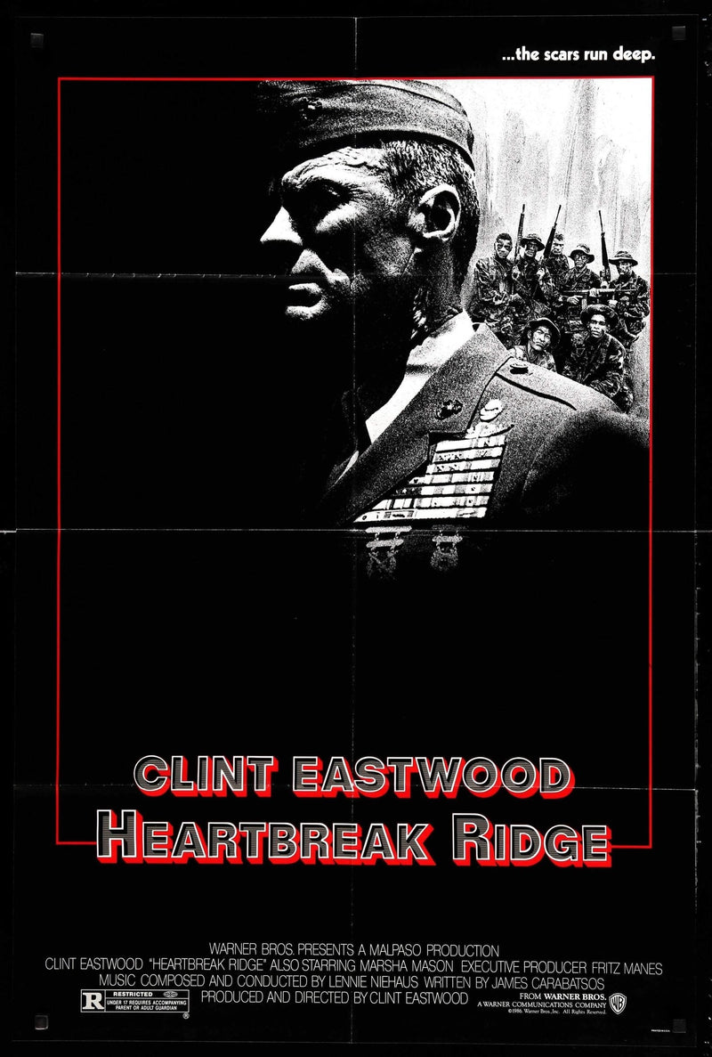 Heartbreak Ridge (1986) Original One Sheet Movie Poster - 27" x 41 ...