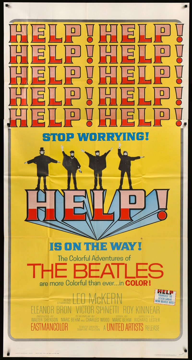 Help! (1965) Original Three-Sheet Movie Poster - Original Film Art ...