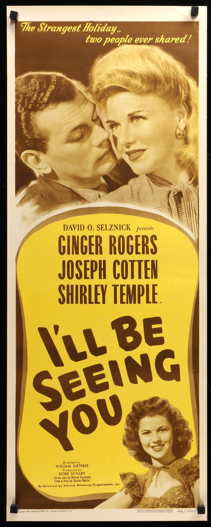 I'll Be Seeing You (1944) Original R48 Insert Movie Poster - Original ...