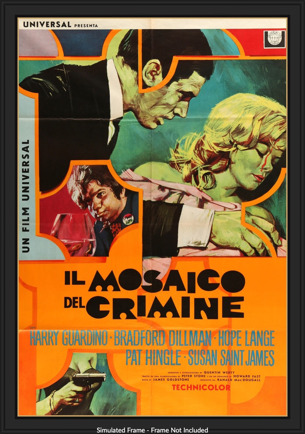 Jigsaw (1968) Original Italian 2 Fogli Movie Poster - Original Film Art - Vintage Movie Posters