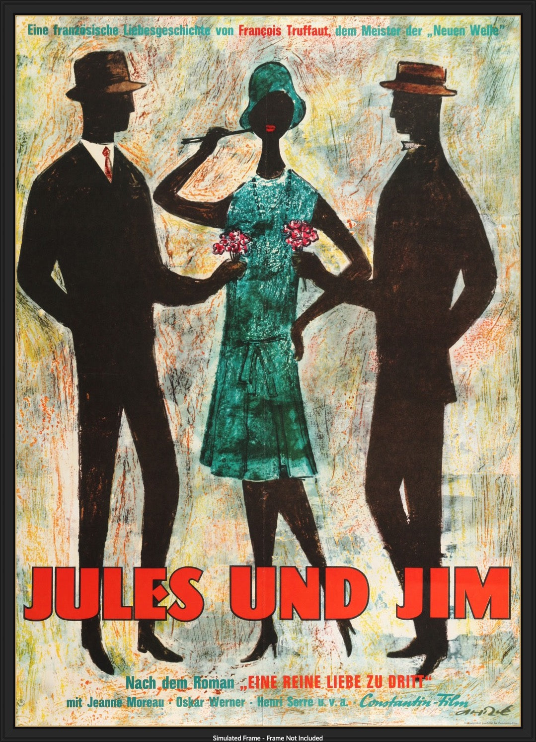 Jules and Jim (1962) Original Two-Sided German A1 Movie Poster ...