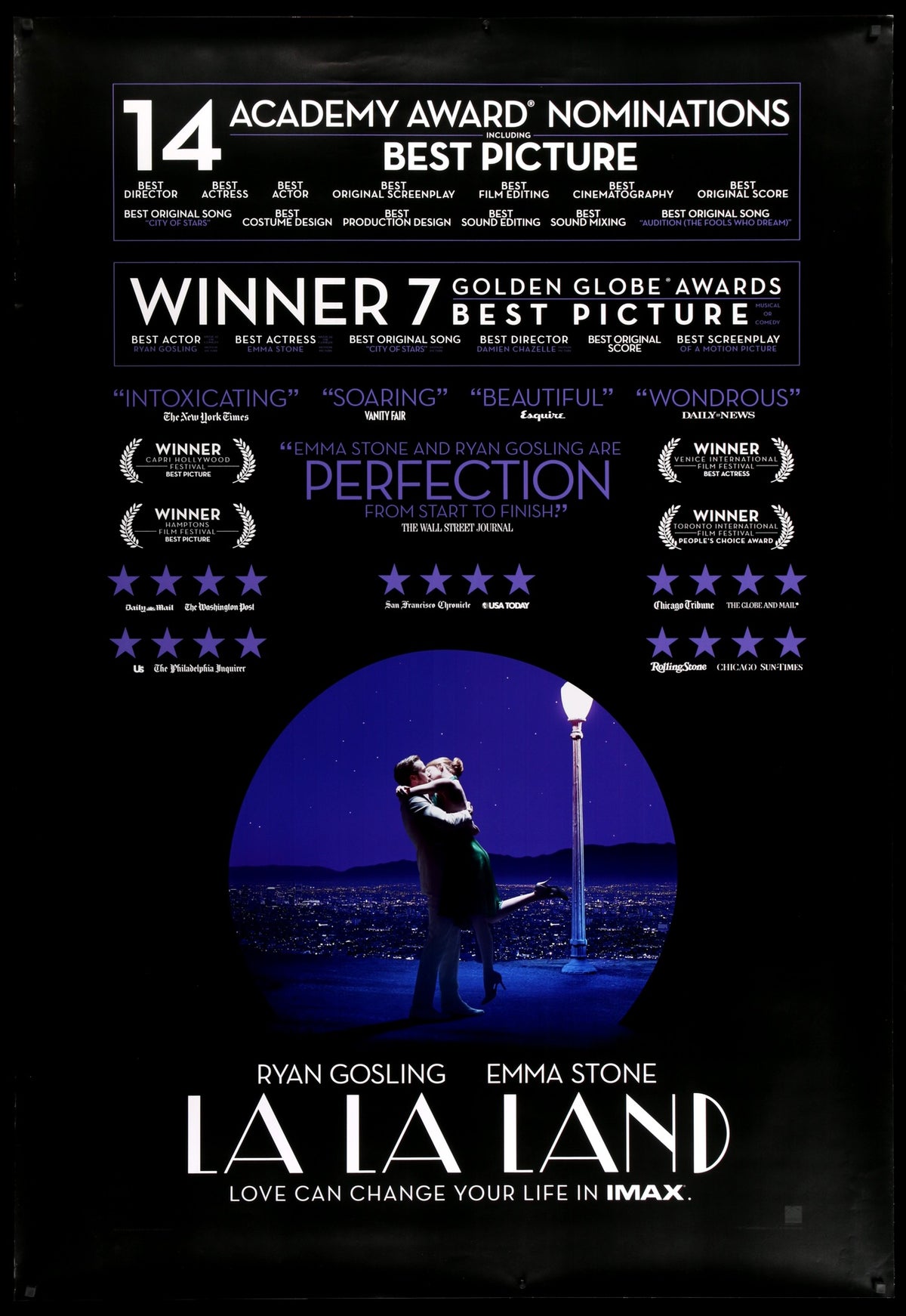 La La Land (2016) Original Bus Stop Movie Poster - Original Film Art ...