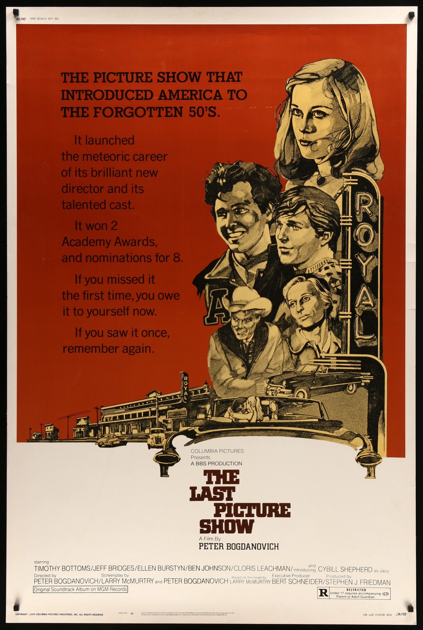 The Last Picture Show (1971) Original Forty by Sixty Movie Poster ...