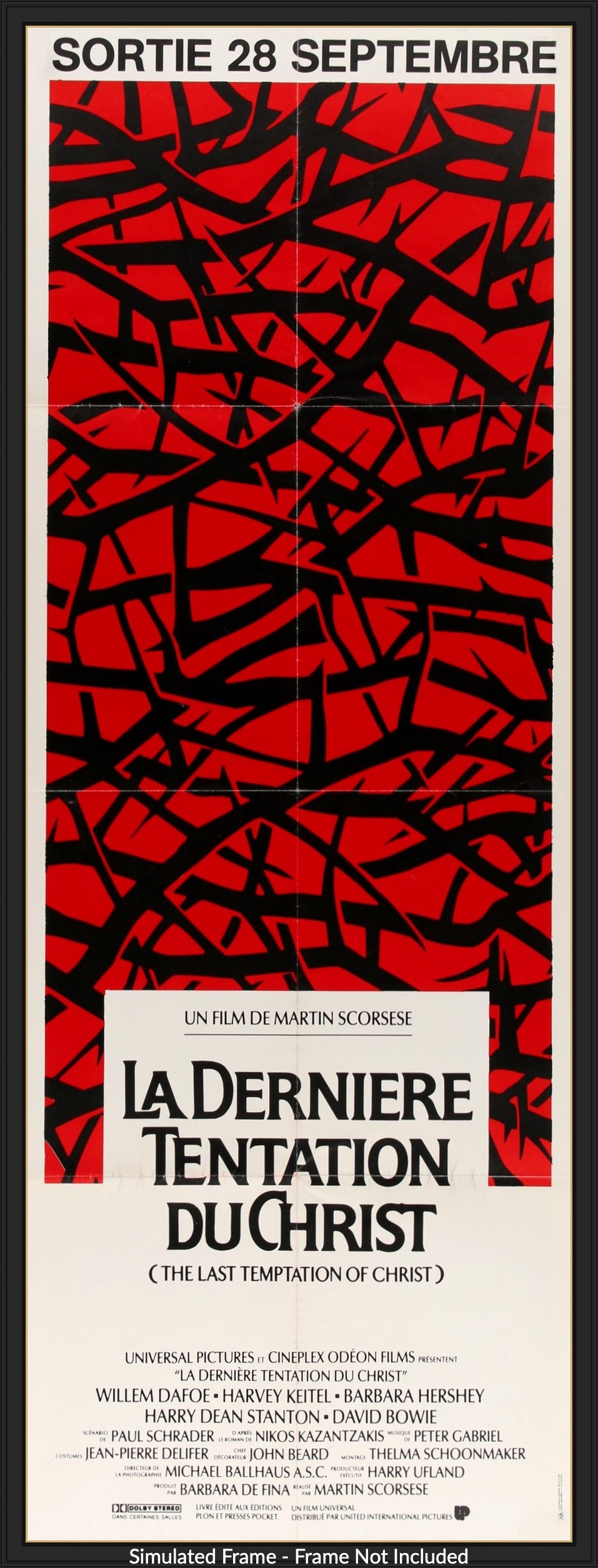 The Last Temptation of Christ (1988) Original French Movie Poster - Original Film Art - Vintage ...