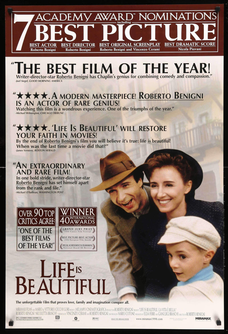 Life is Beautiful (1997) Original One Sheet Movie Poster - 27" x 40 ...
