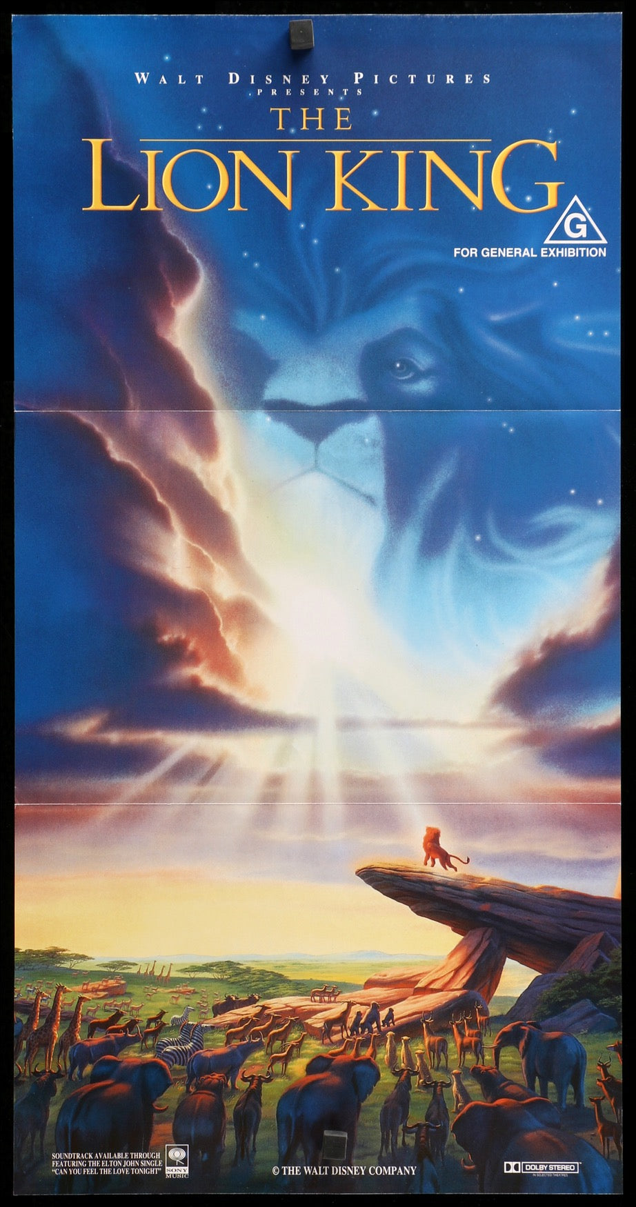 The Lion King (1994) Original Australian Daybill Movie Poster ...