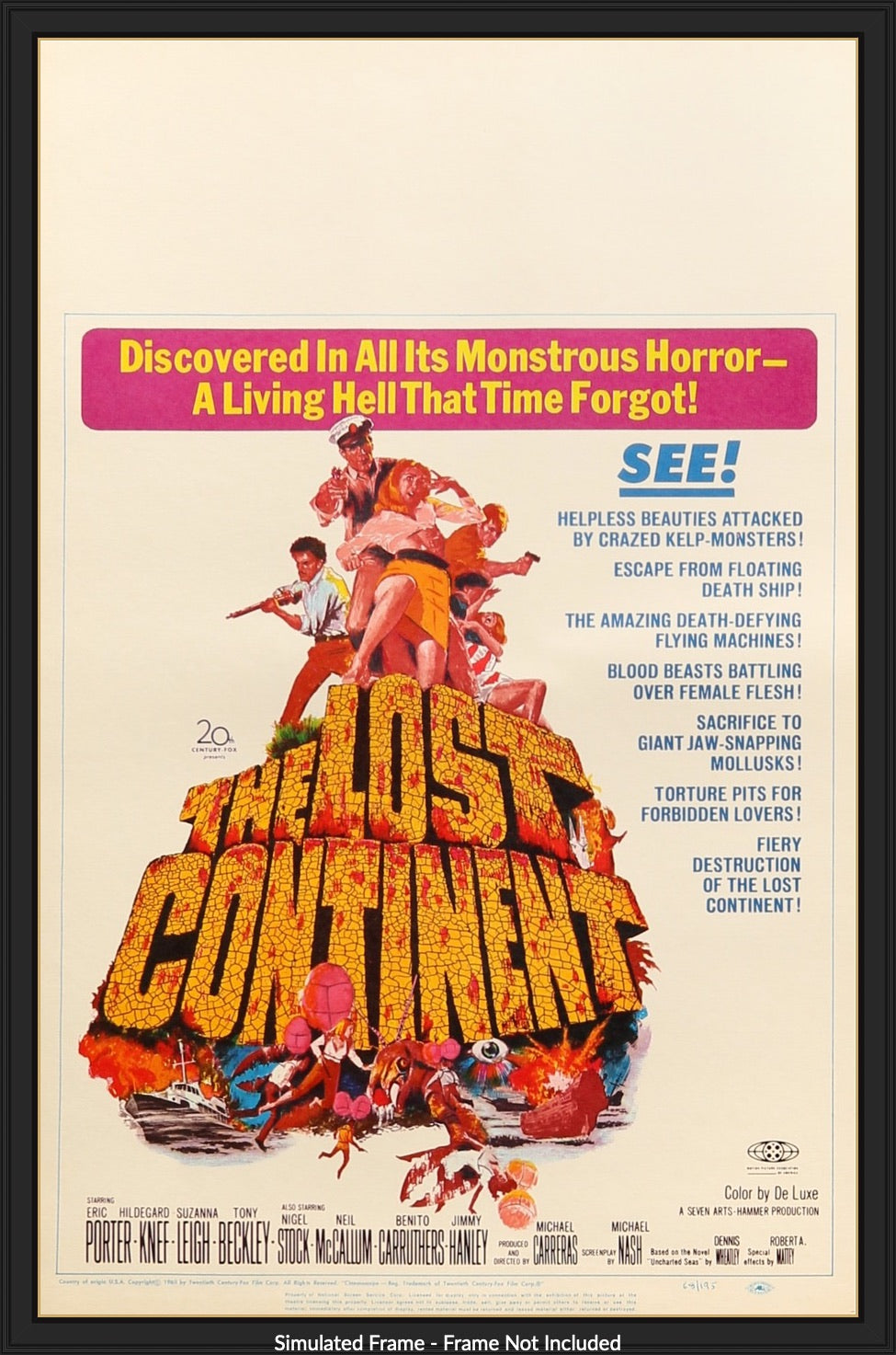 The Lost Continent (1968) Original Window Card Movie Poster - Original ...