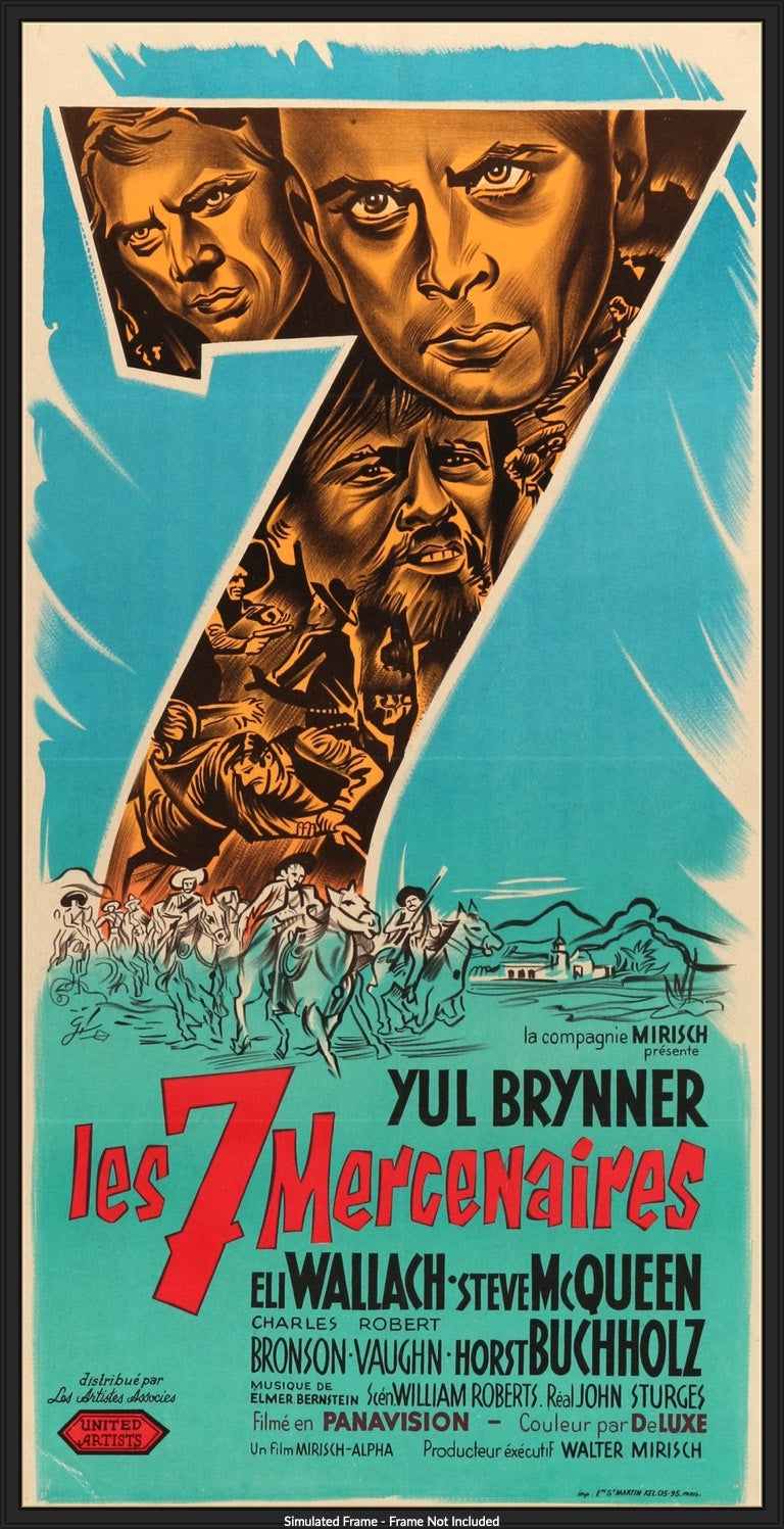 The Magnificent Seven (1960) Original French Theatrical Movie Poster ...