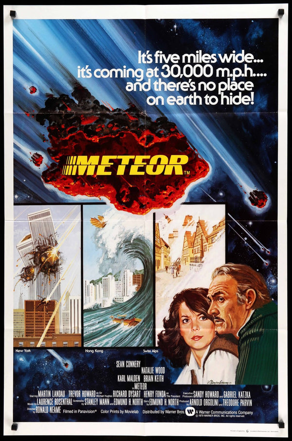 Meteor (1979) Original English One Sheet Movie Poster - Original Film Art - Vintage Movie Posters