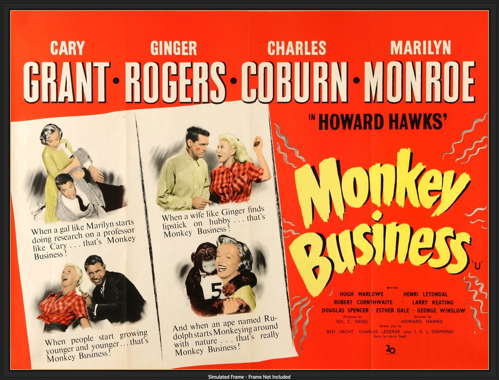 Monkey Business (1952) Original British Quad Movie Poster - Original ...