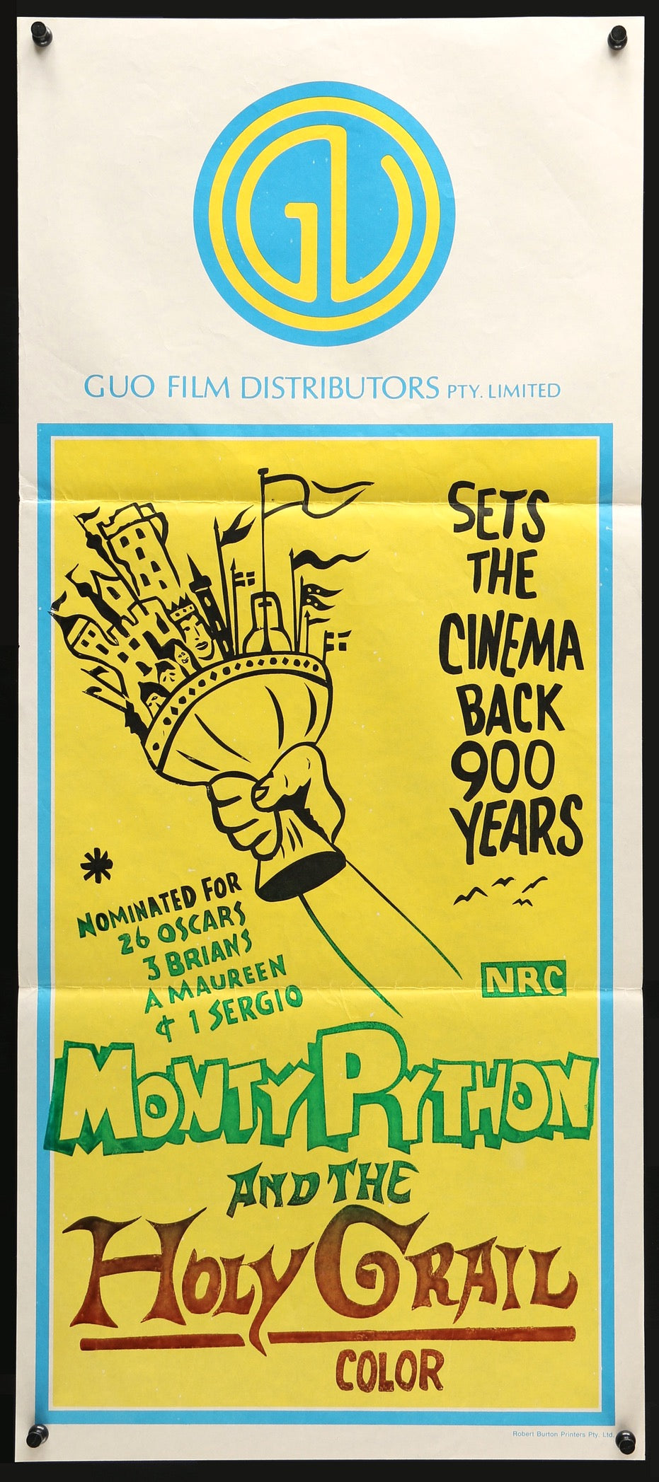 Monty Python & the Holy Grail (1975) Original Australian Movie Poster ...