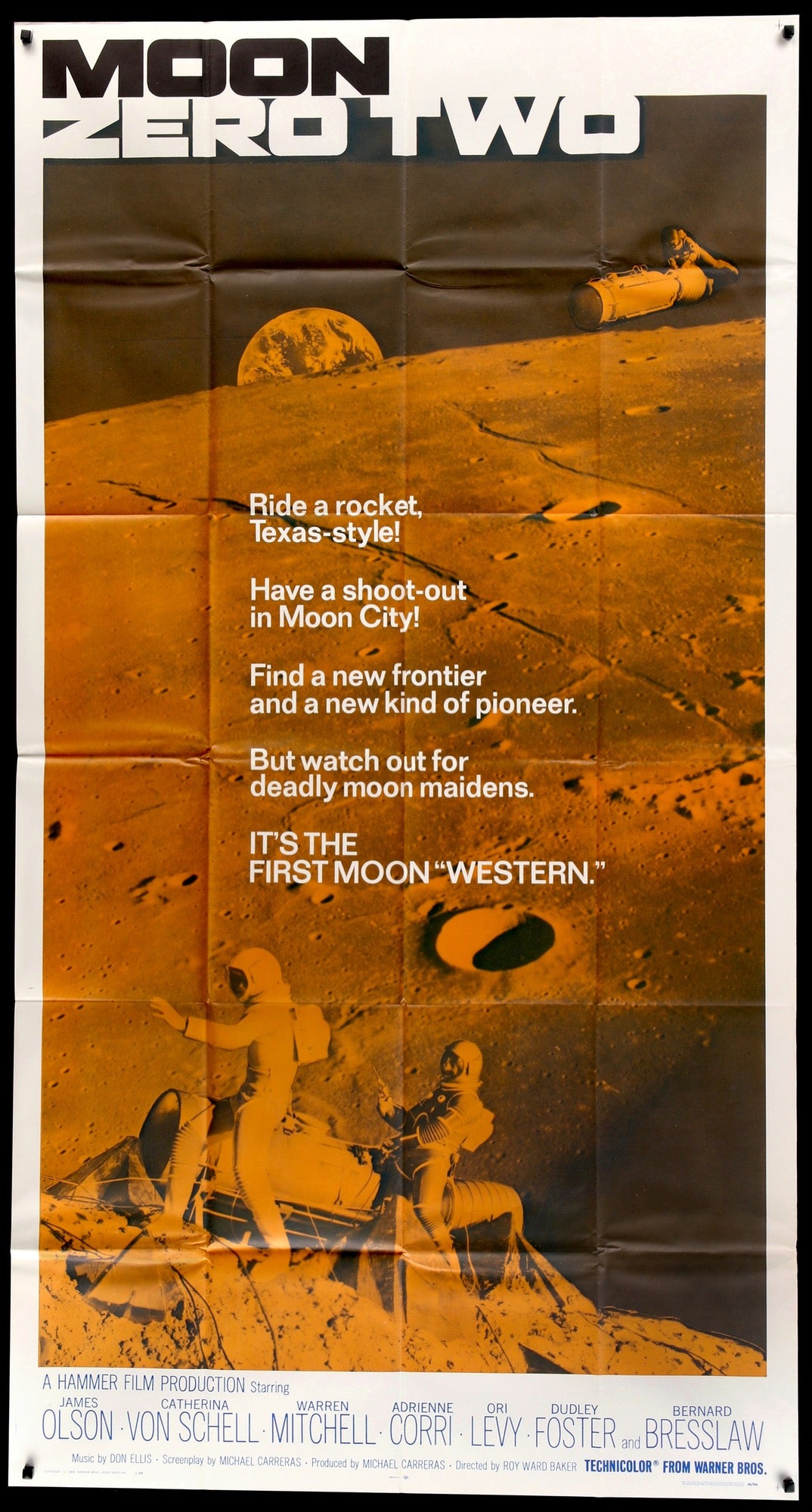 Moon Zero Two (1969) Original Three Sheet Movie Poster - Original Film ...