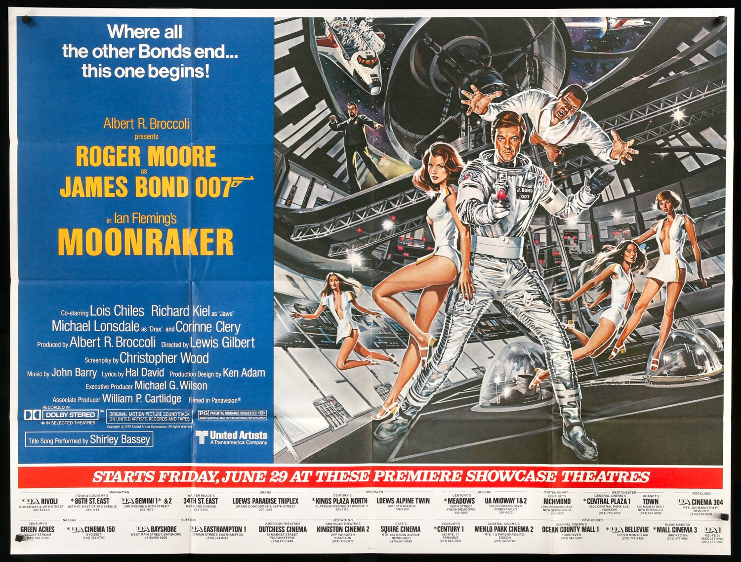 Moonraker (1979) Original Subway Theatrical Movie Poster - Original ...