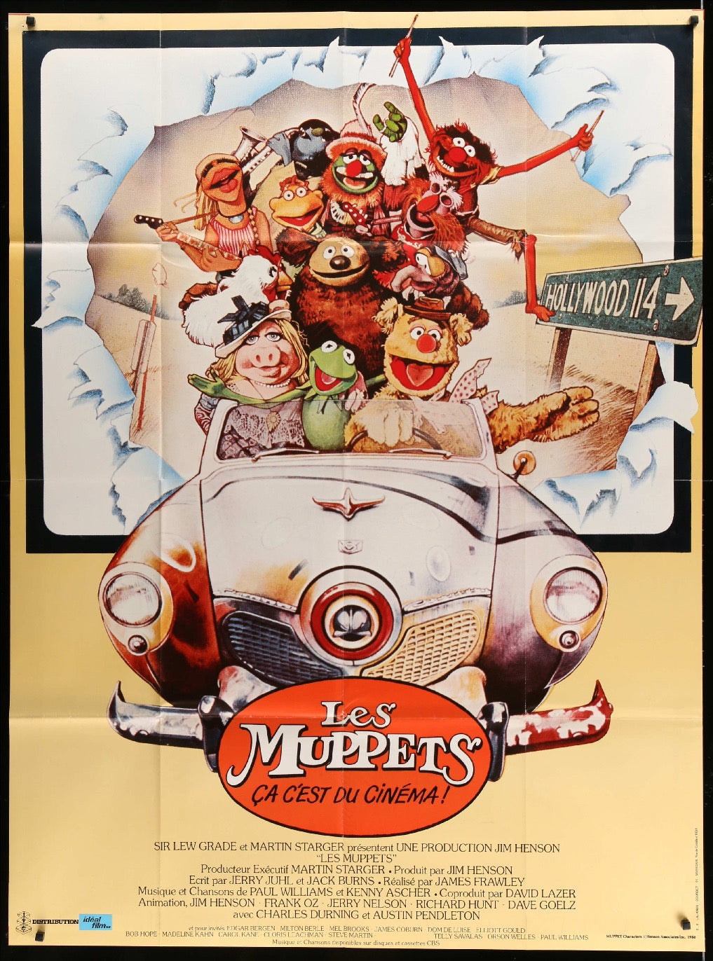 The Muppet Movie (1979) Original French Grande Movie Poster 46" x 62 ...