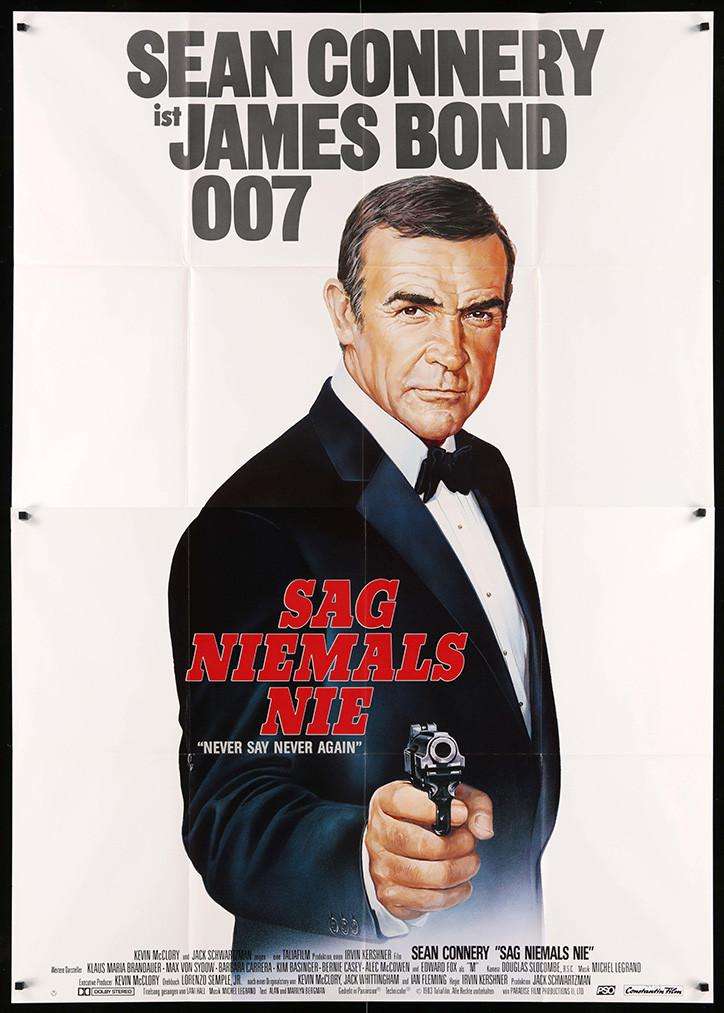 Never Say Never Again (1983) Original German Movie Poster - 47" x 66 ...