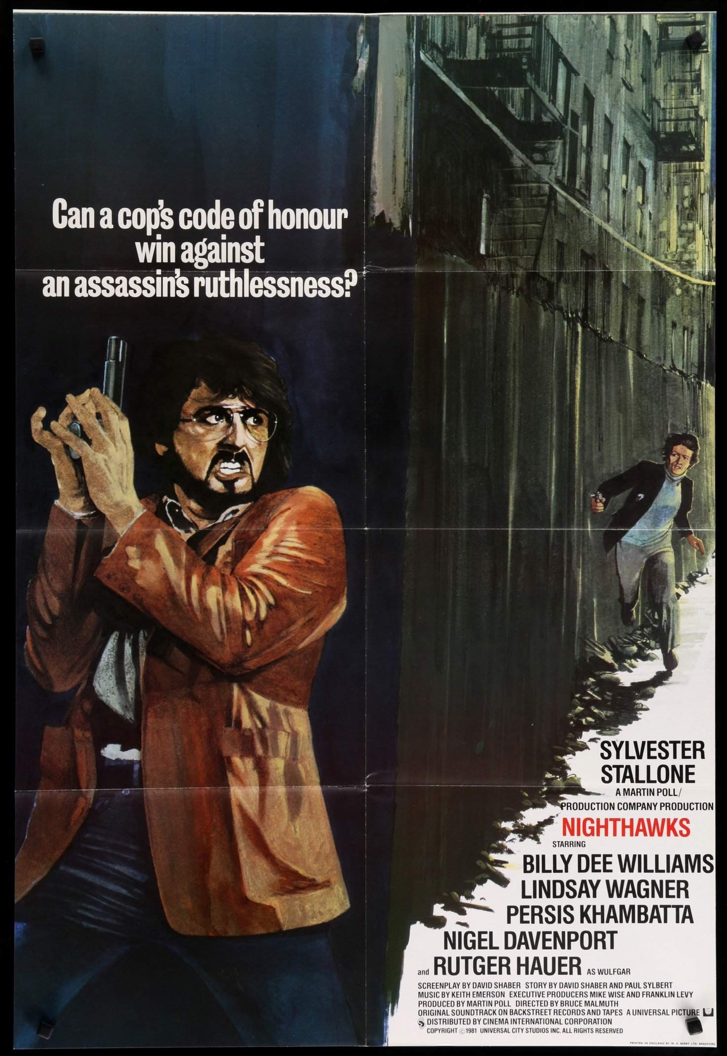 Nighthawks (1981) Original English One Sheet Movie Poster - Original ...