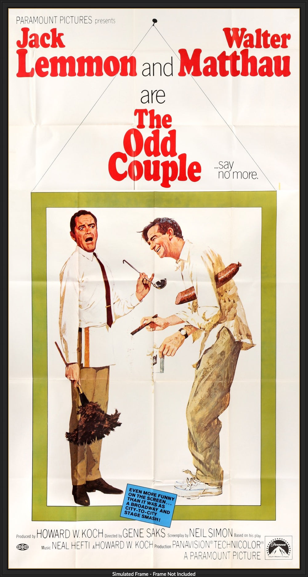 The Odd Couple (1968) Original Three Sheet Movie Poster - Original Film ...