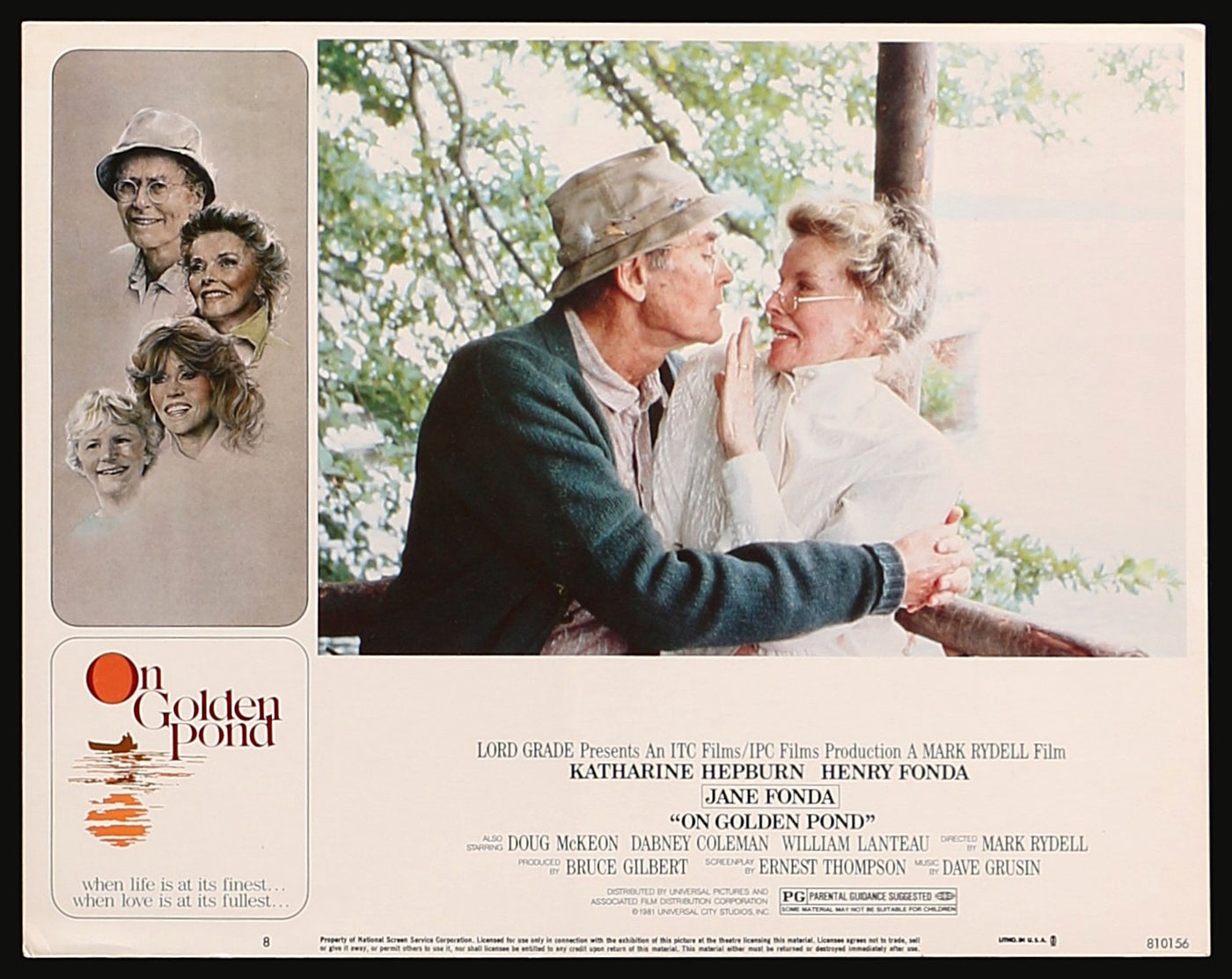 On Golden Pond (1981) Original #7 Lobby Card Movie Poster - Original ...