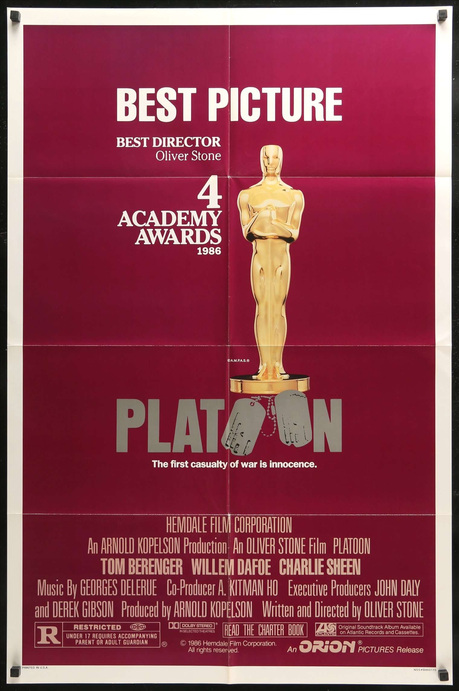 Platoon 1986 Poster