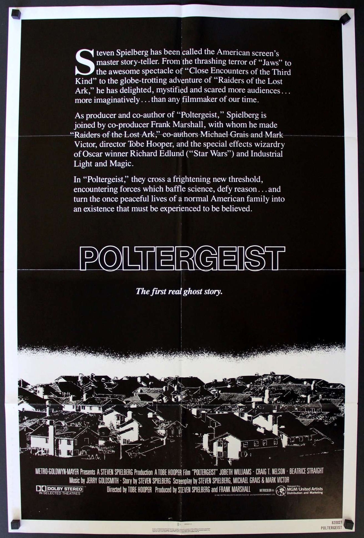 Poltergeist (1982) Original One Sheet Movie Poster - 27" x 41 ...