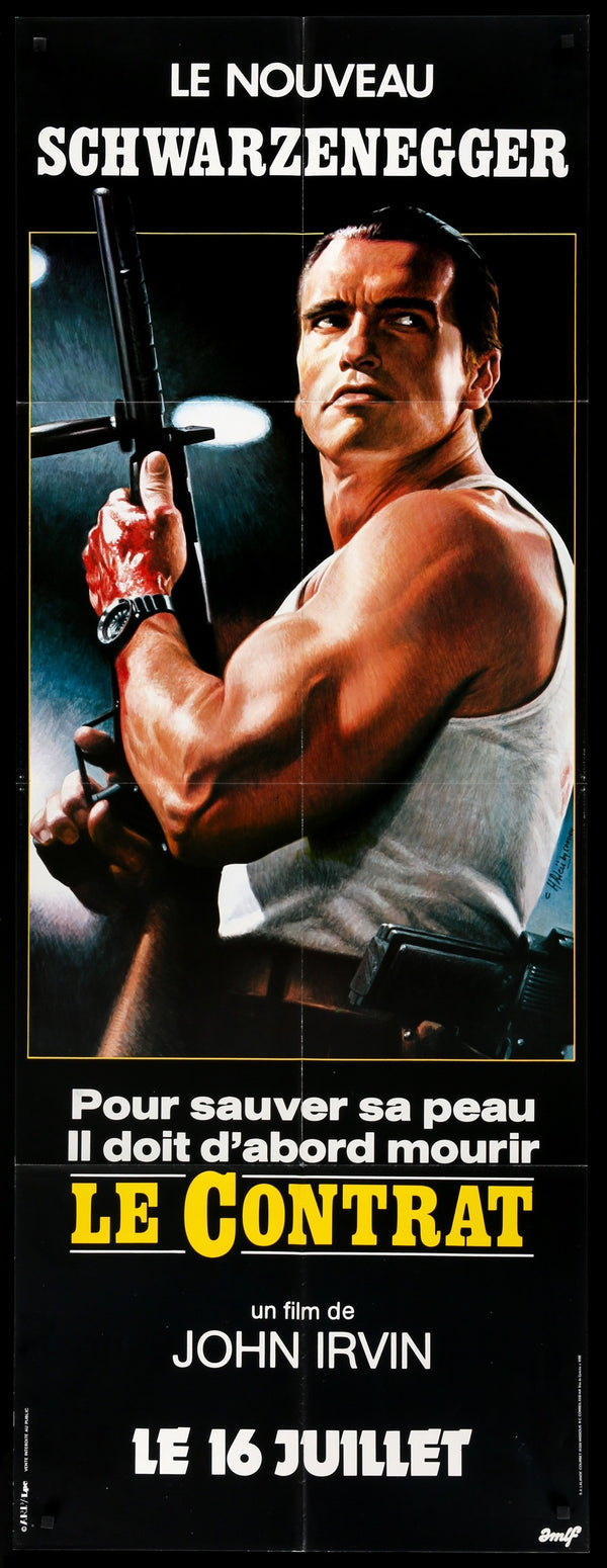 Raw Deal (1986) Original Door Panel Movie Poster - Original Film Art - Vintage Movie Posters