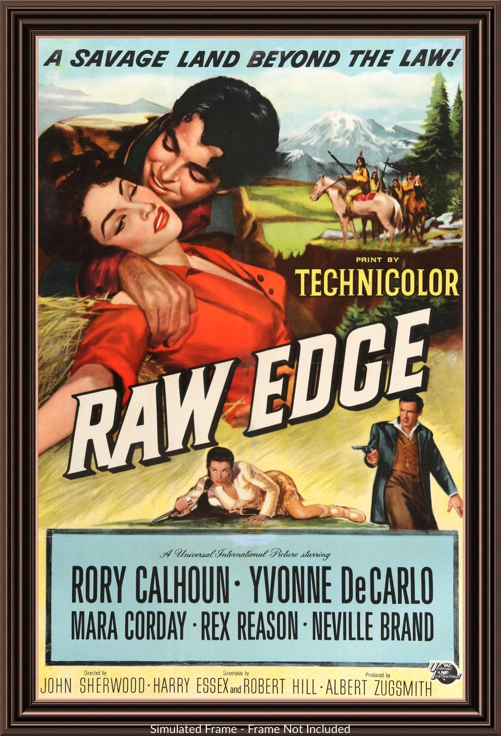 Raw Edge (1956) Original One-Sheet Movie Poster - Original Film Art ...